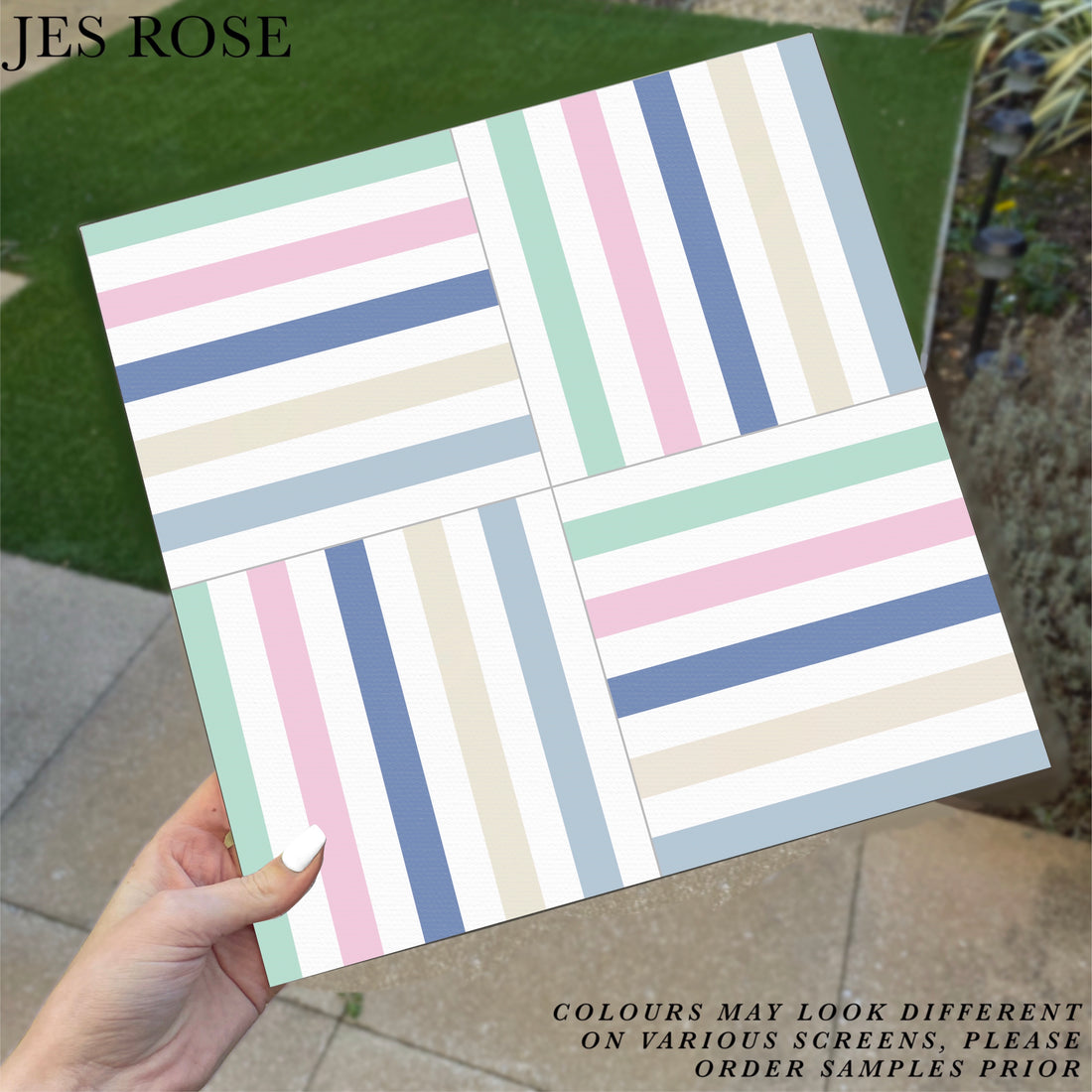 Classic Stripes Pastel Premium Peel & Stick Tiles – Jes Rose