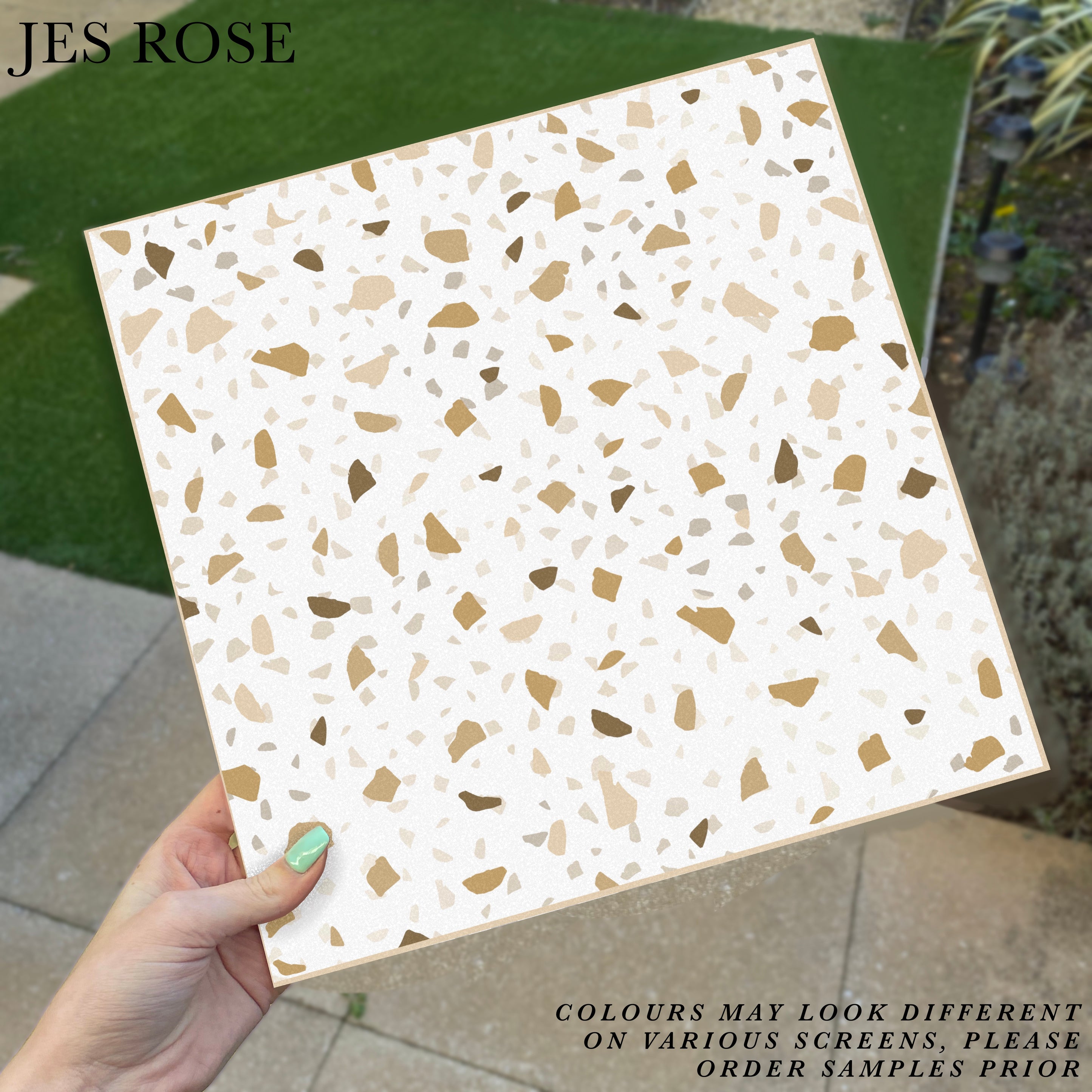 Terrazzo Gold Premium Peel & Stick Tiles – Jes Rose