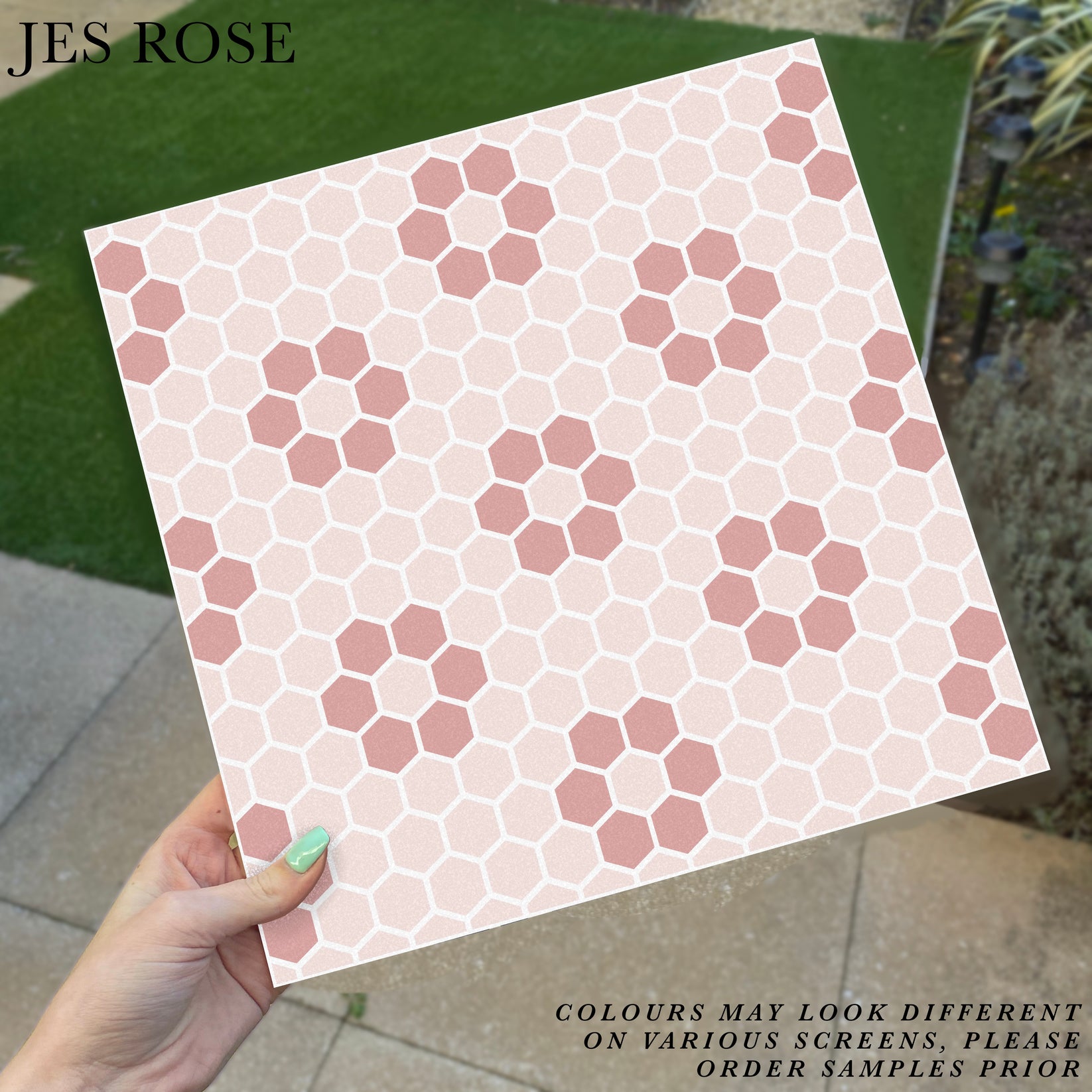Hexagon Petals Pink Premium Peel & Stick Tiles – Jes Rose